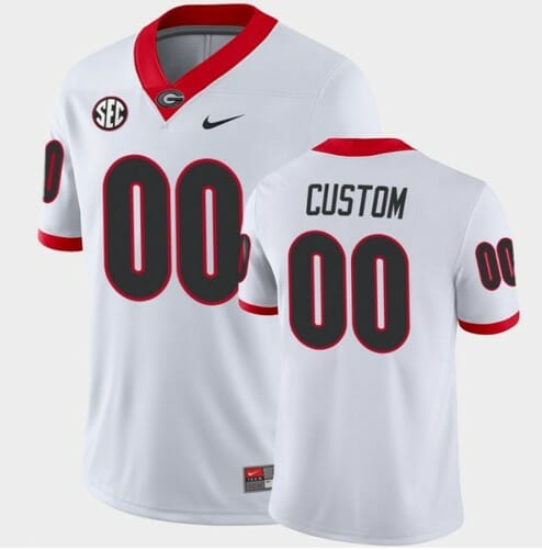 Georgia Bulldogs Custom Name and Number White College Football Away ...