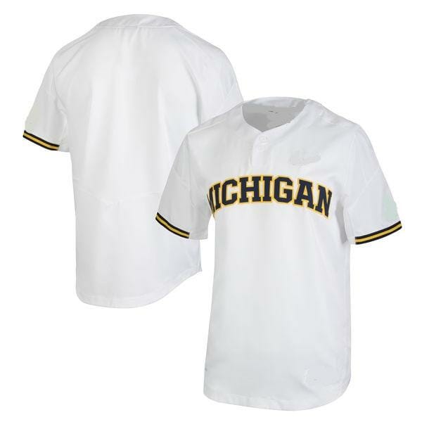 Michigan Wolverines Custom Name Number College Baseball Jersey White ...