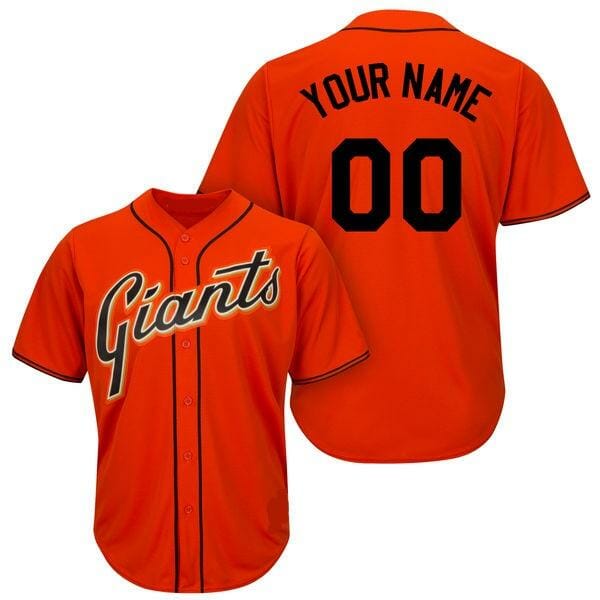 San Francisco Giants Customizable Pro Style Baseball Jersey Orange ...