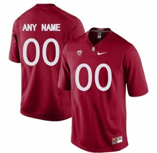 New Custom Stanford Cardinals Football Jersey Red Jersey