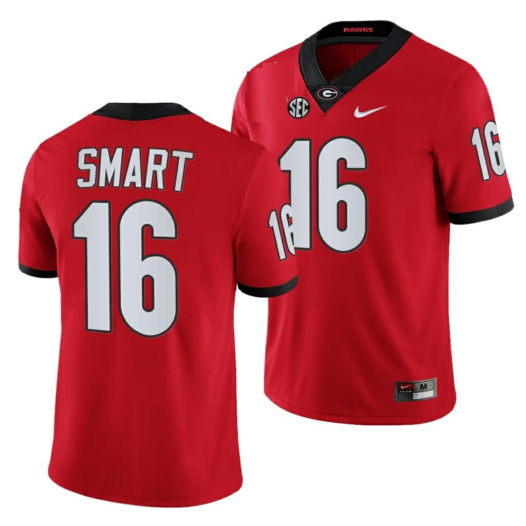 Kirby Smart UGA Jersey #16 Red Stitched – Robert Henrys