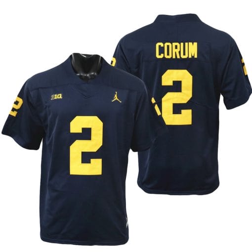 Michigan Wolverines Blake Corum Jersey #2 College Football Game Navy ...