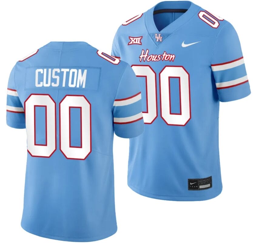 [Hot] Buy New Custom Houston Cougars Jersey Blue