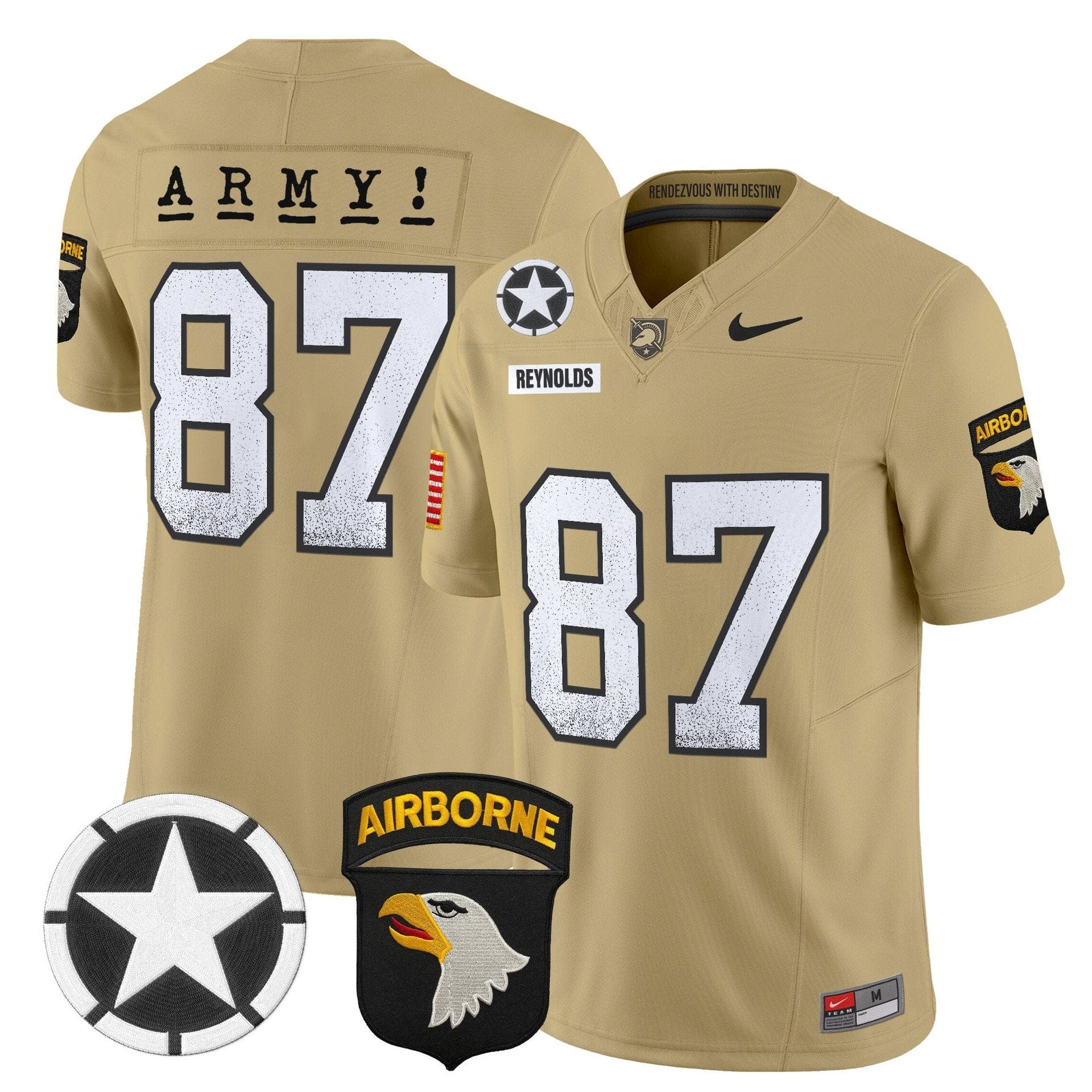 Casey Reynolds Jersey #87 Army Black Knights 2025 Screaming Eagles ...