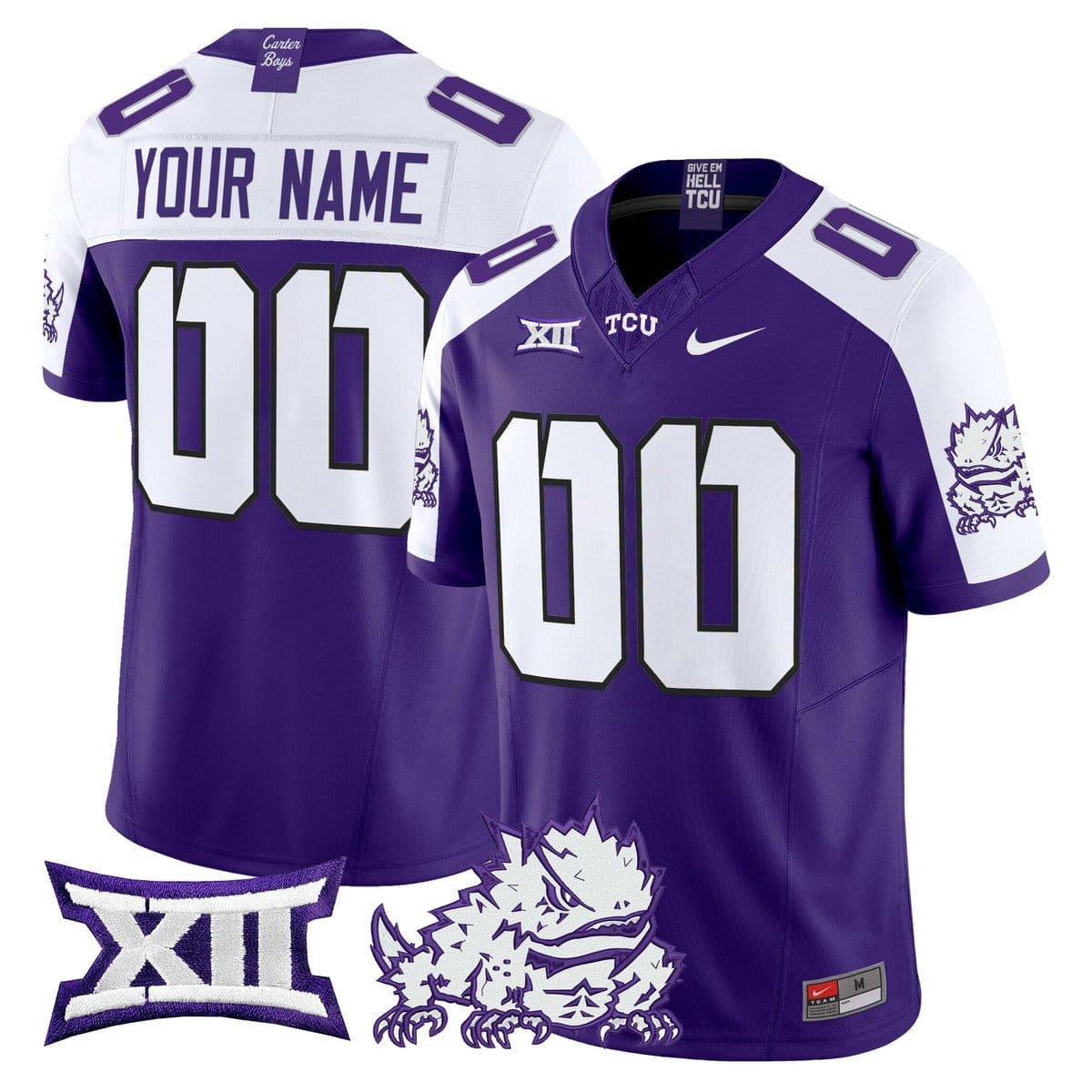 Custom TCU Horned Frogs Jersey Name, Number 2025 Limited Stitched ...